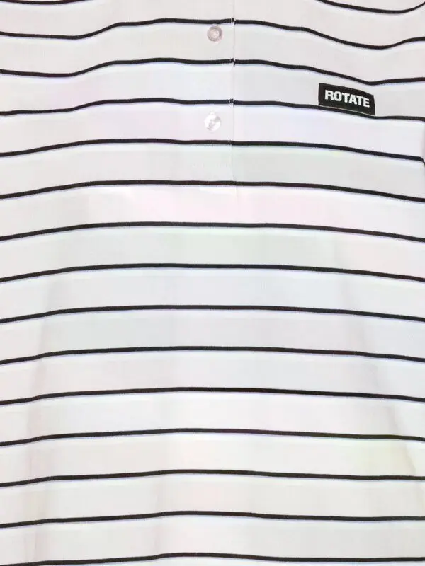 ROTATE BY BIRGER CHRISTENSEN Striped Polo Shirt - Neutrals