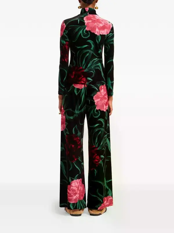 La DoubleJ Floral Print Palazzo Trousers