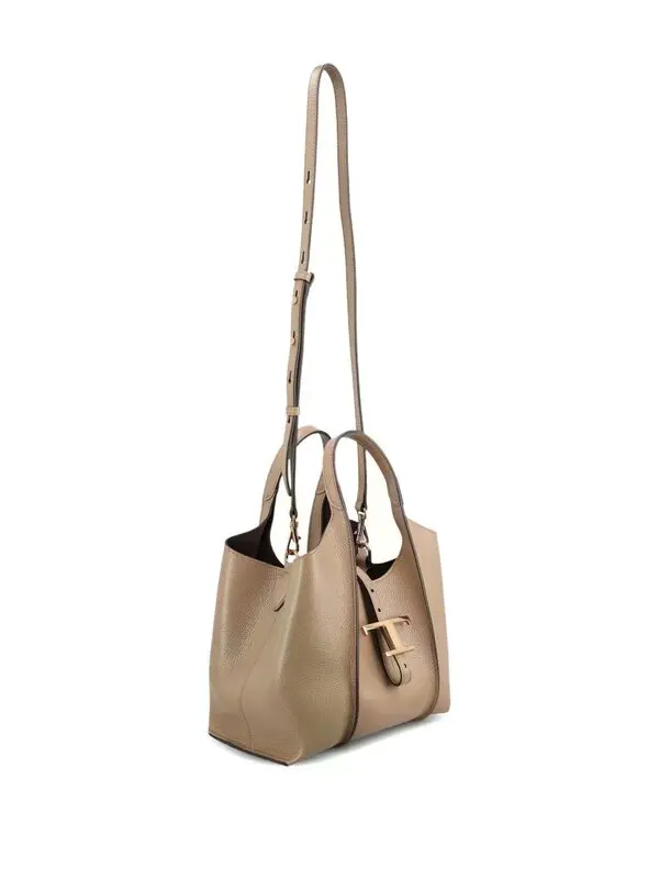 TOD'S Mini T-buckle Tote Bag - Neutrals