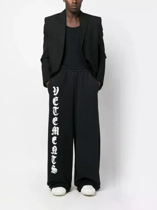 Vetements Logo-print Wide-leg Track Pants