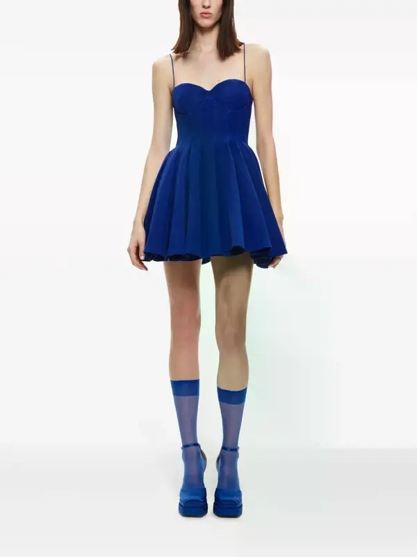 Alice + Olivia Adara Bustier Mini Dress - Blue