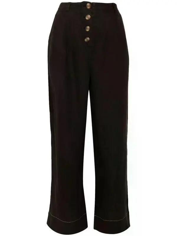 ALOHAS Zulu Linen Trousers With Contrast Stitching