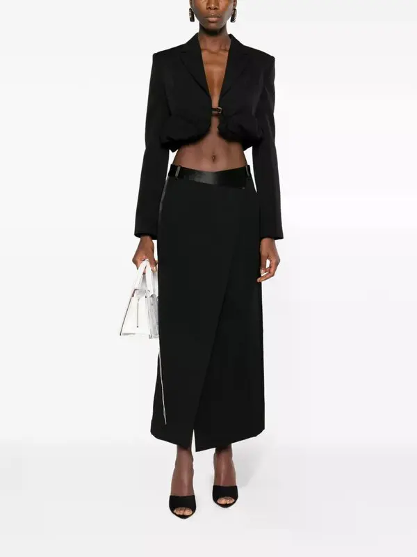Simkhai Wool Blend Midi Skirt