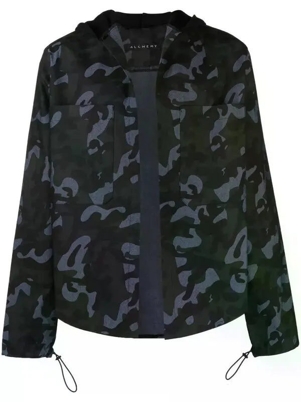 Alchemy Fashions Camouflage-print Hooded Shirt