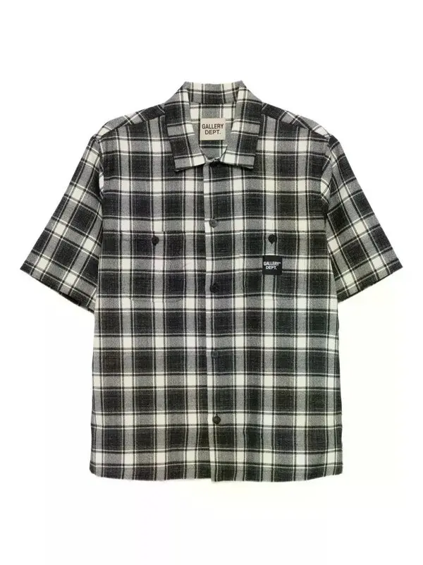 GALLERY DEPT. Playground Short-sleeve Plaid Shirt - Black