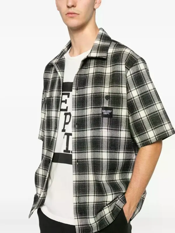 GALLERY DEPT. Playground Short-sleeve Plaid Shirt - Black
