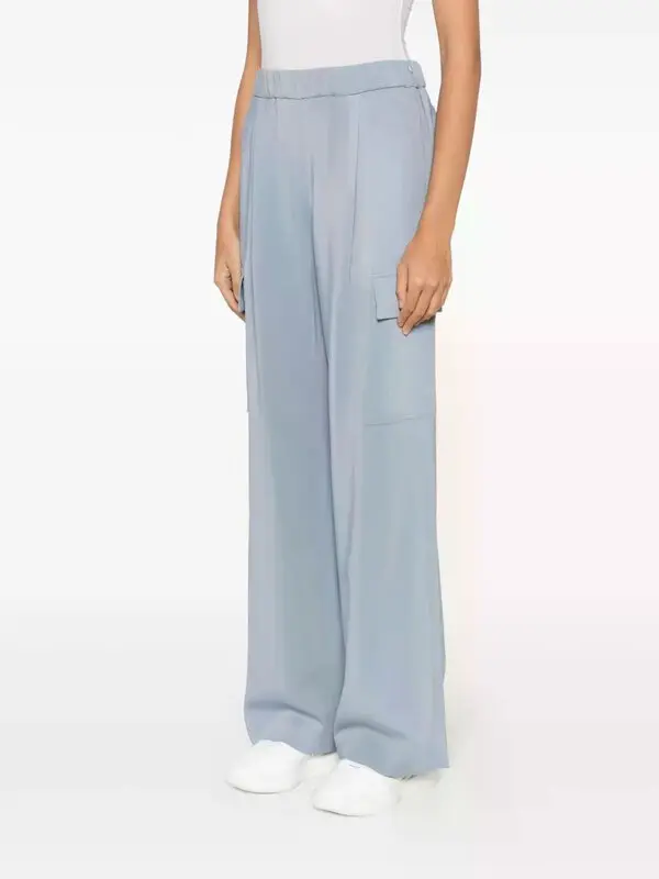 Lorena Antoniazzi Cargo Wide-leg Trousers - Blue