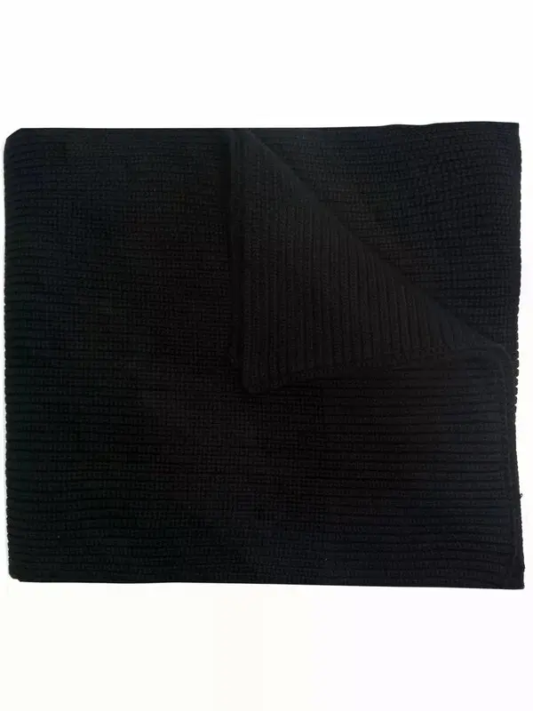 MAISON MARGIELA Oversized Knitted Scarf - Black