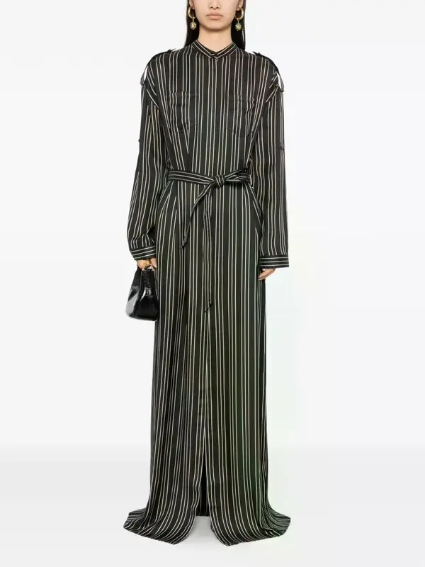 TOM FORD Striped Shirt Dress - Black
