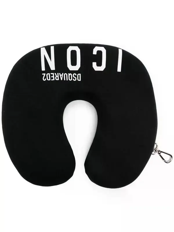 Dsquared2 Logo-print Cotton Travel Pillow - Black