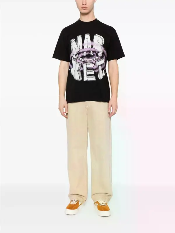 MARKET Smiley Portal Cotton T-shirt - Black