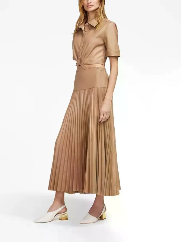 Simkhai Maritza Cut-out Shirtdress - Brown