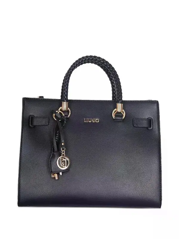 Liu Jo Braided-handle Tote Bag With Logo Detail - Black