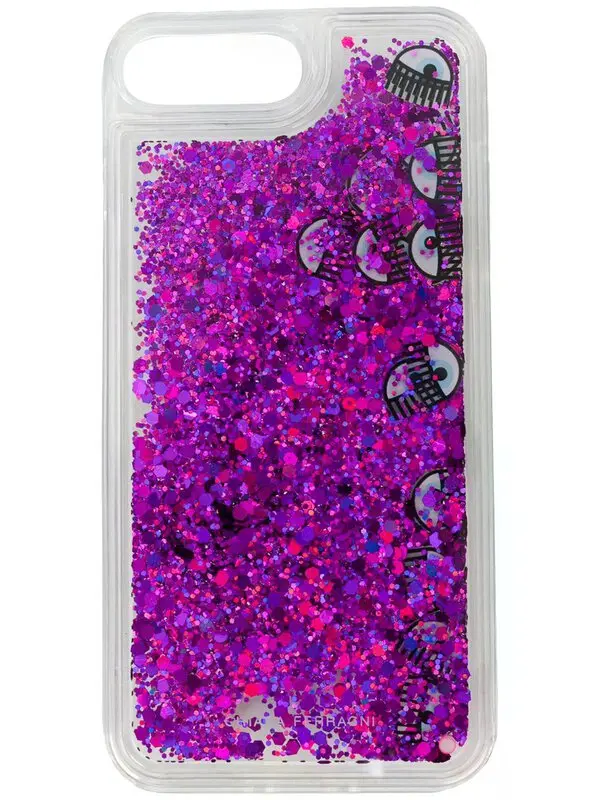 CHIARA FERRAGNI Liquid Glitter & Eyes Iphone 7 Plus Case - Neutrals