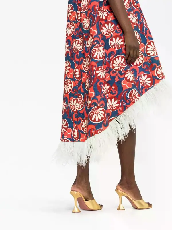 La DoubleJ La Scala' Feather-trim Dress