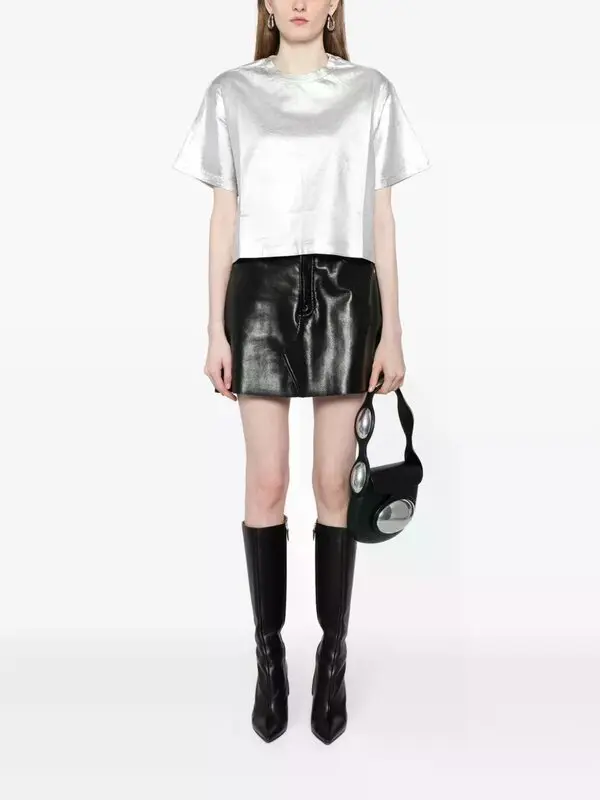 Simkhai Metallic Short-sleeve T-shirt