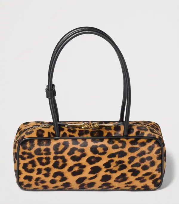 Miu Miu Calf Hair Leopard Print Beau Top-handle Bag - Neutral