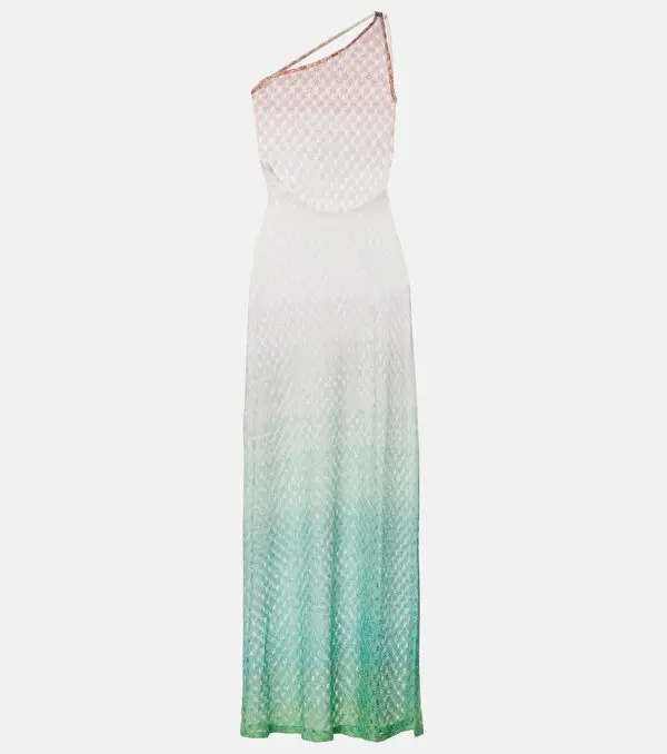 Missoni Open-knit One-shoulder Beach Cover-up - Multicoloured