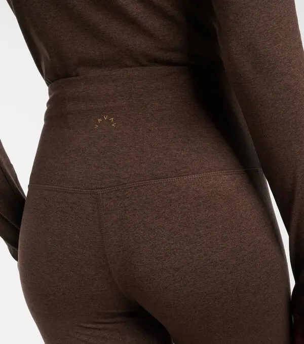 Varley Always Warm Jersey Stirrup Leggings - Brown