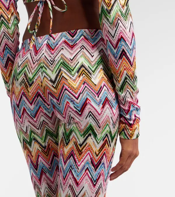 Missoni Zigzag High-rise Flared Trousers - Multicoloured
