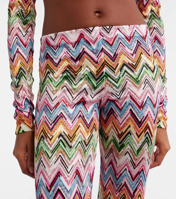 Missoni Zigzag High-rise Flared Trousers - Multicoloured
