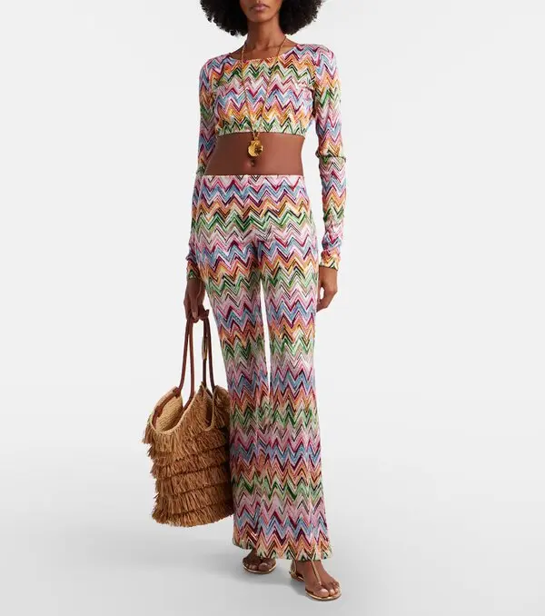 Missoni Zigzag High-rise Flared Trousers - Multicoloured