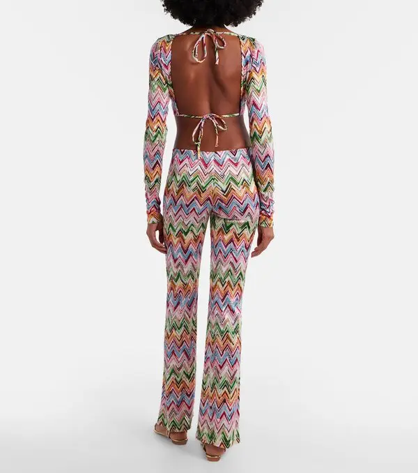 Missoni Zigzag High-rise Flared Trousers - Multicoloured