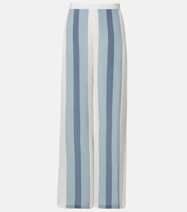 ADRIANA DEGREAS Striped Wide-leg Trousers