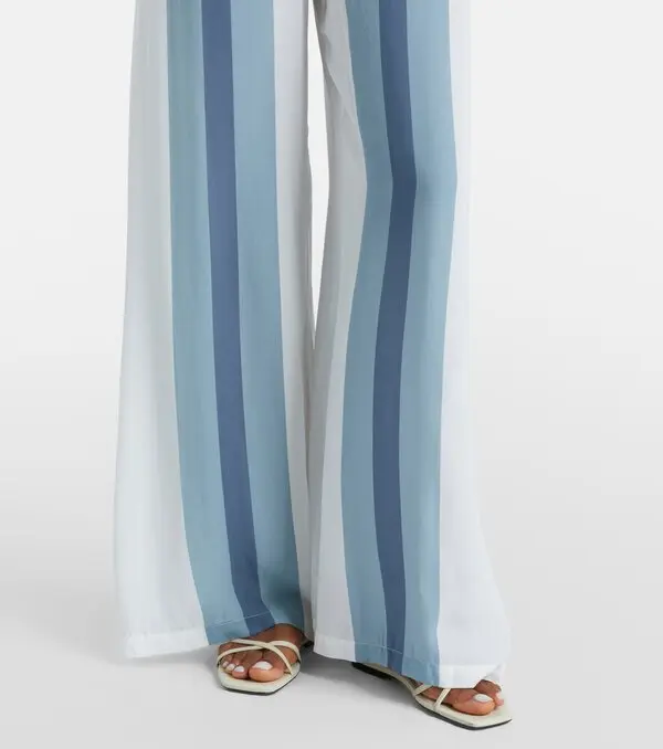 ADRIANA DEGREAS Striped Wide-leg Trousers