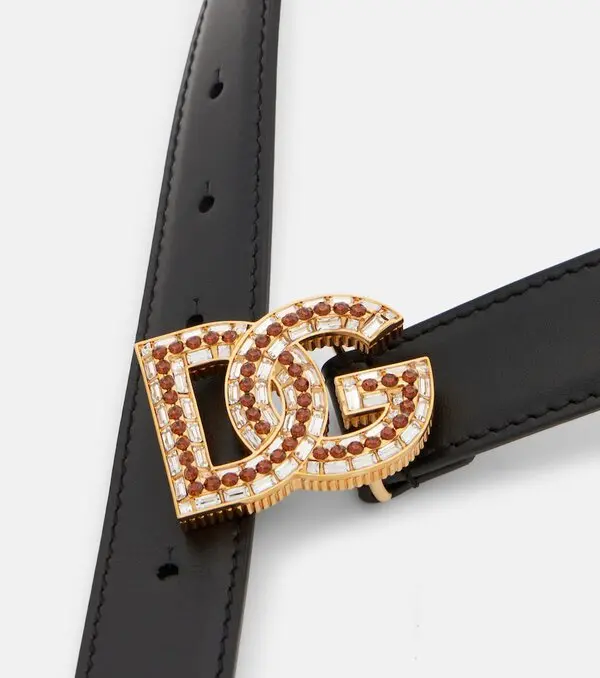 Dolce & Gabbana Embellished Leather Belt