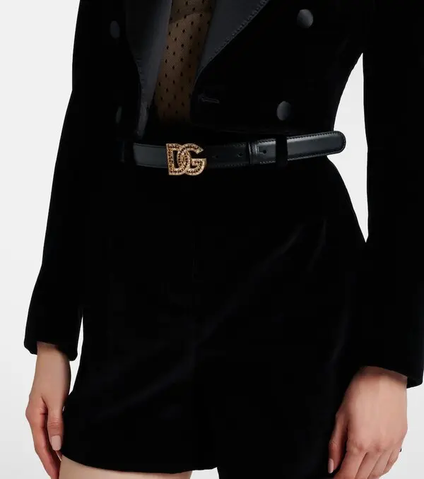 Dolce & Gabbana Embellished Leather Belt