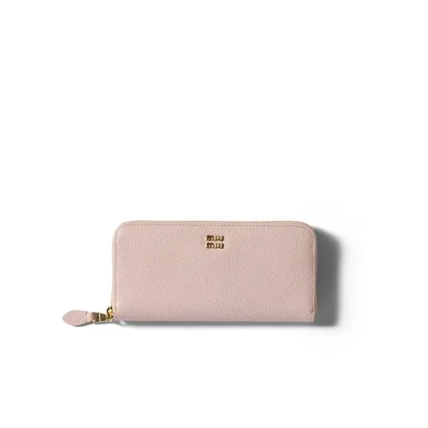 Miu Miu Large Leather Wallet - Gem