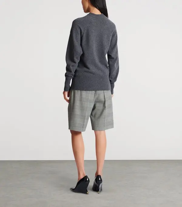 Balmain Cashmere-virgin Wool Cardigan - Grey