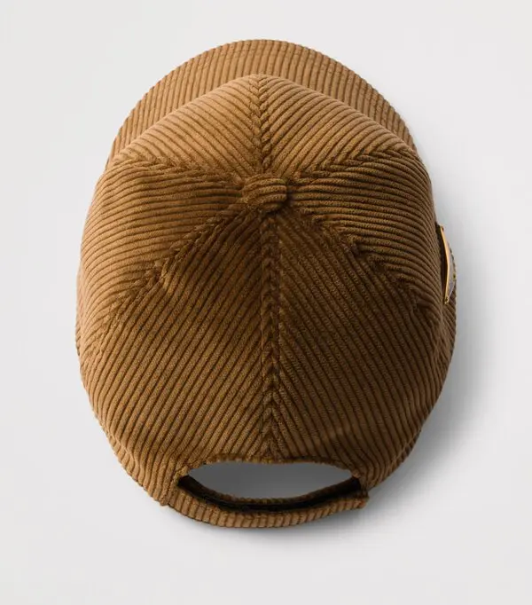 Prada Cotton Corduroy Baseball Cap