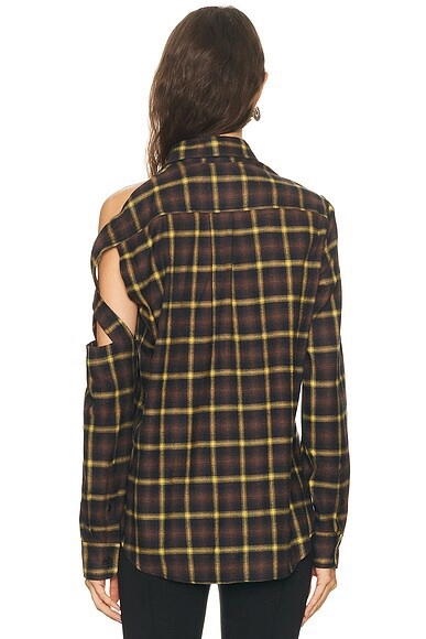 Coperni Cutout Plaid Shirt