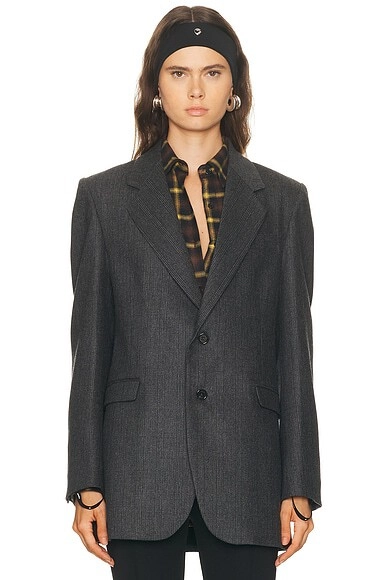 Coperni Oversized Wool And Cashmere Blazer - Grey