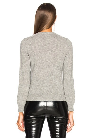 Play Comme Des Garcon V-neck Wool Pullover With Heart Accent