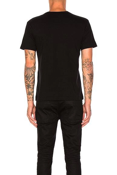 Play Comme Des Garcon Emblem Cotton Tee - Black