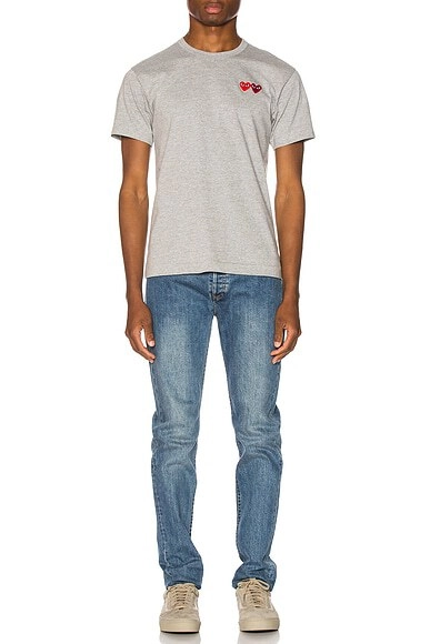 Play Comme Des Garcon Double Heart Tee