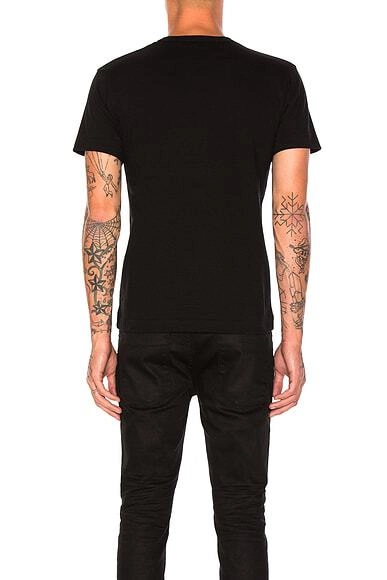Play Comme Des Garcon Printed Red Heart Cotton Tee