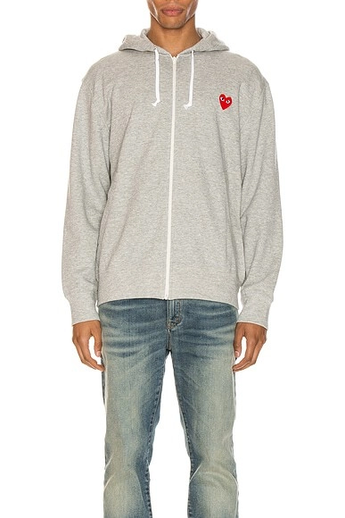Play Comme Des Garcon Full Zip Hoodie