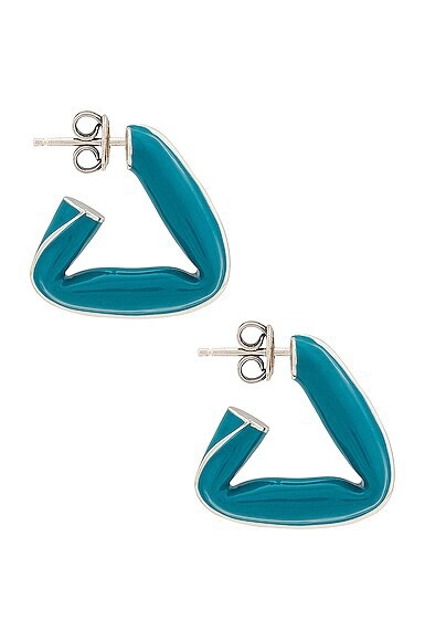 Bottega Veneta Triangle Earrings In Enamel
