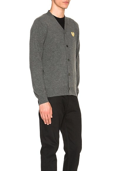 Play Comme Des Garcon Cardigan With Gold Emblem