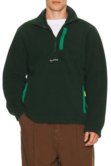 MUSEUM OF PEACE & QUIET Summit Polar Fleece Quarter Zip - Forest