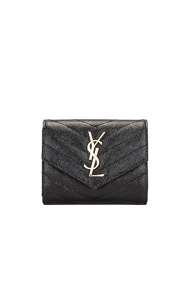 Saint Laurent Monogramme Compact Wallet - Nero