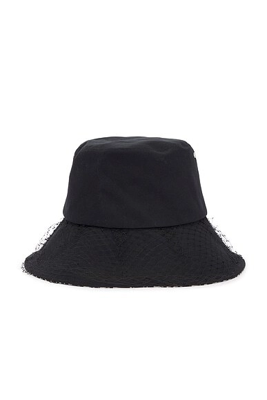 Dior Oblique Trotter Tulle Hat - Black