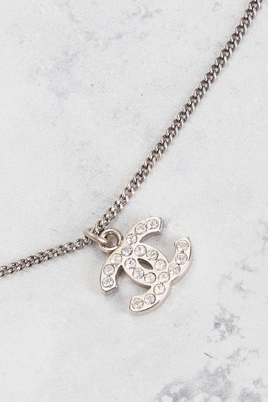 Chanel Cc Rhinestone Necklace