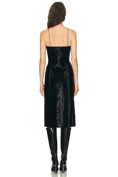 Helmut Lang Faux Fur Midi Dress