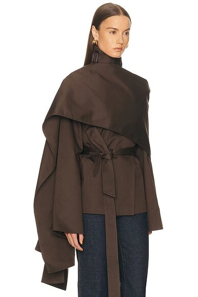 EAVES Yuna Crop Trench - Espresso