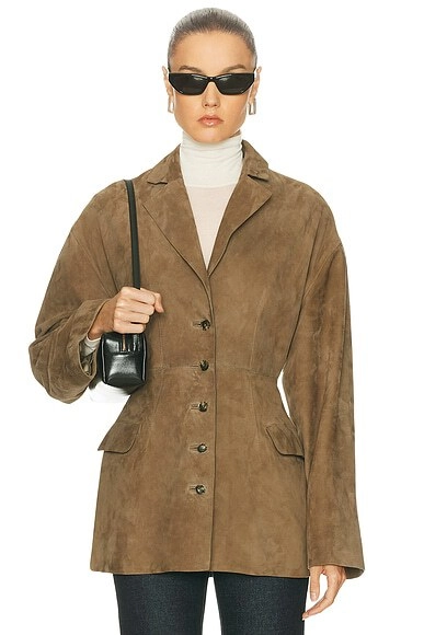 EAVES Salta Suede Jacket - Olive